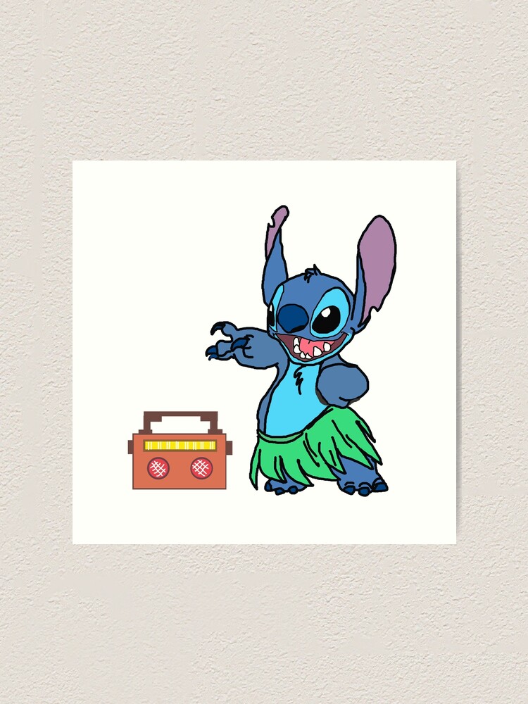"stitch dancing" Art Print by RNEdesign | Redbubble