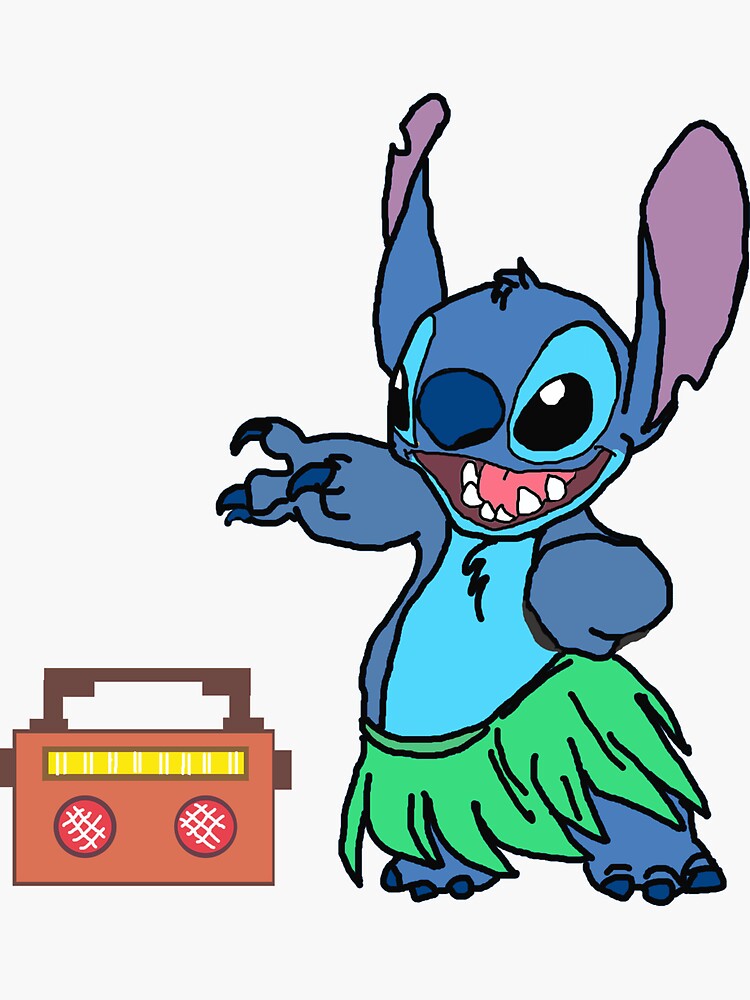 "stitch dancing" Sticker by RNEdesign | Redbubble
