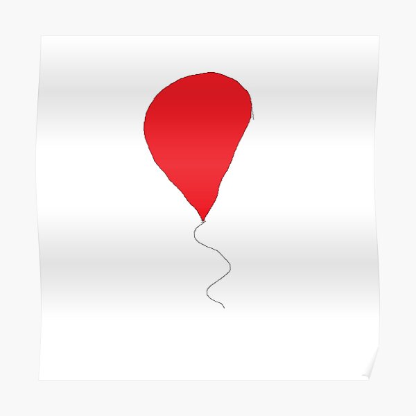 "Red Balloon" Poster for Sale by Madebyfire | Redbubble