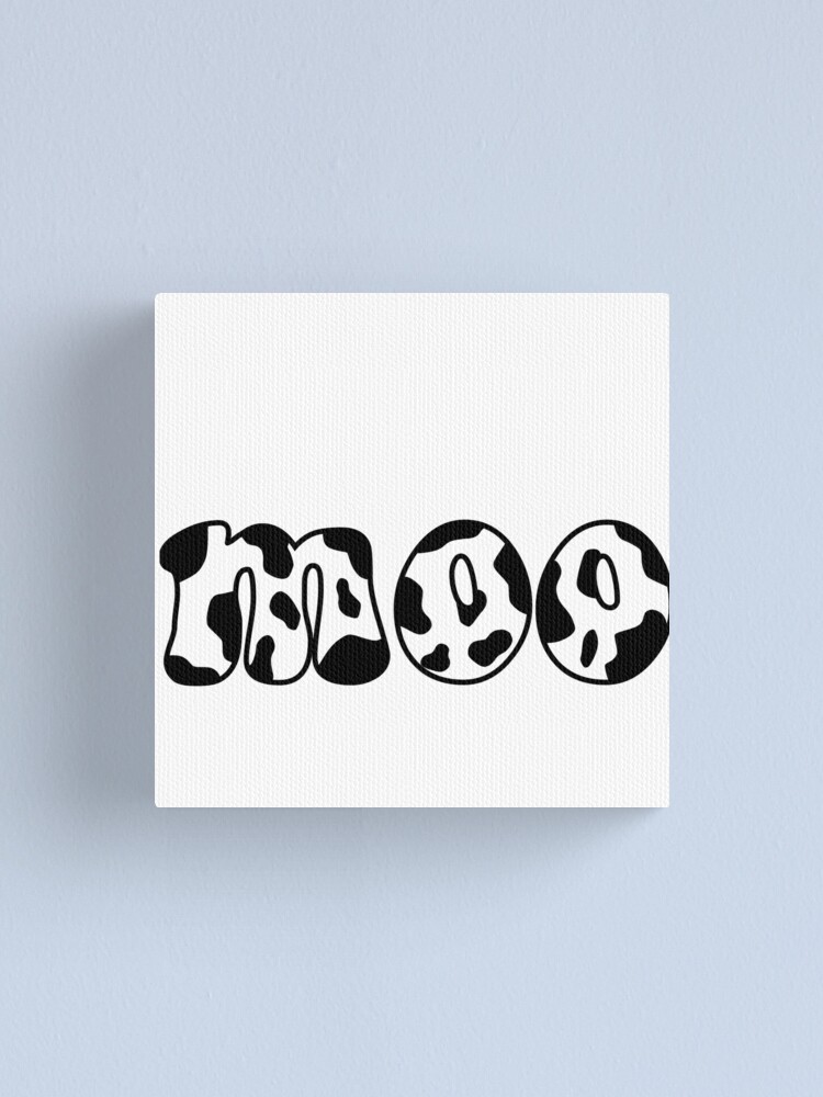 "Cow print moo" Canvas Print for Sale by BluAndCo | Redbubble