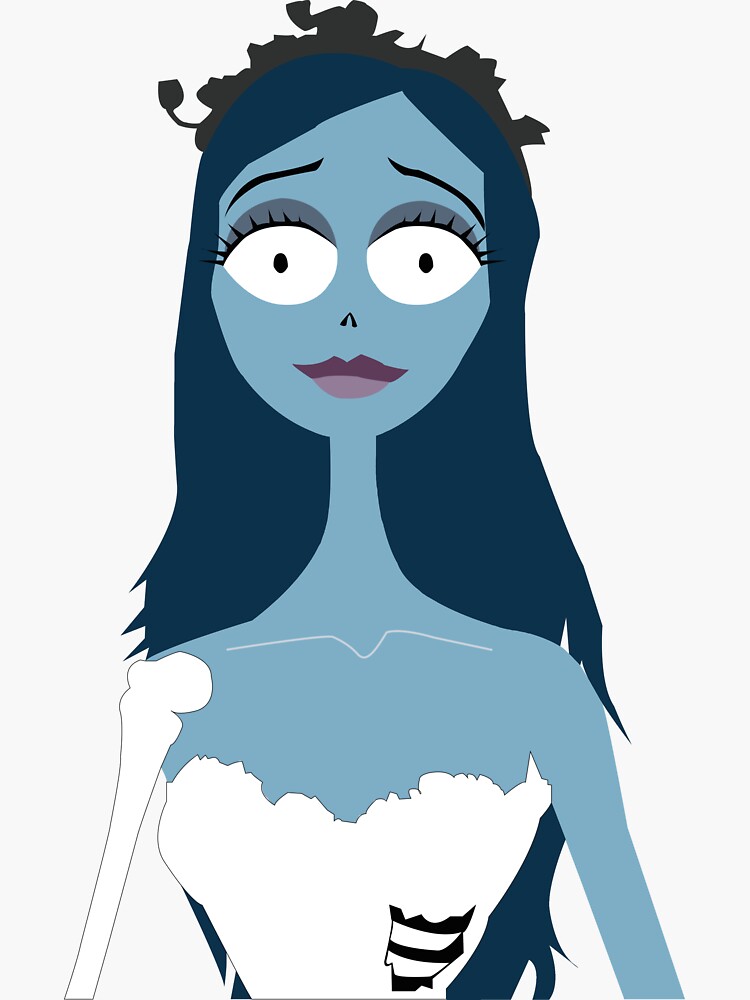 "Emily corpse bride sticker design" Sticker for Sale by MaMoAn | Redbubble