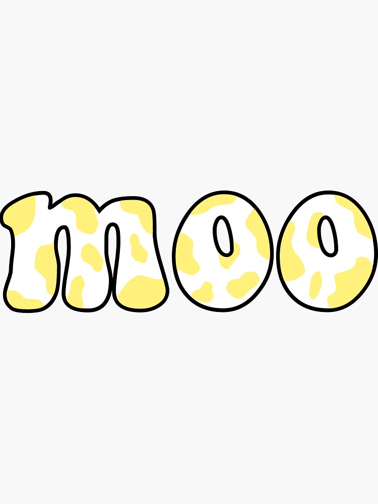 "Banana Cow print moo" Sticker for Sale by BluAndCo | Redbubble