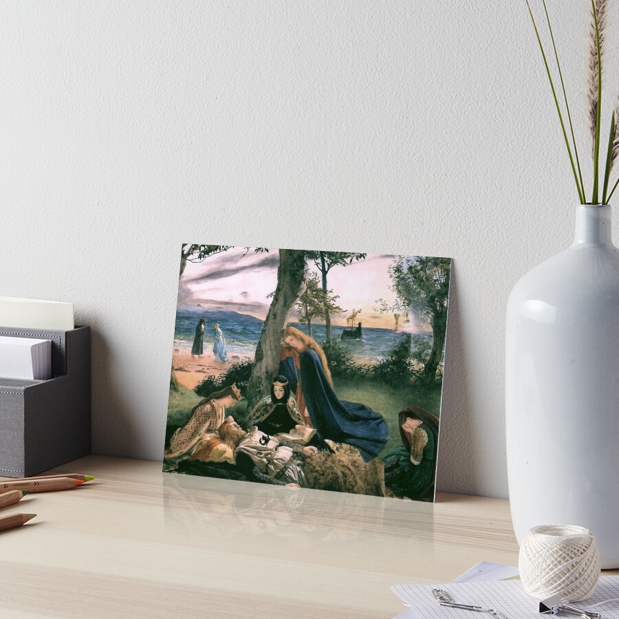 "Death of King Arthur Excalibur Merlin Camelot Holy Grail Quest" Art ...