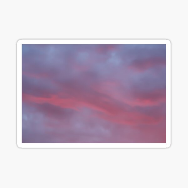 "Pink Wave Sunset Clouds" Sticker by StudioKattix | Redbubble
