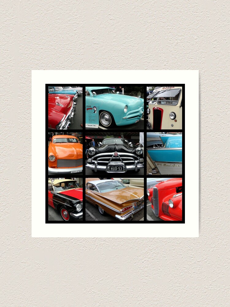 "Vintage car collage" Art Print by jaynerushton | Redbubble
