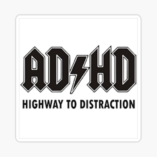 Adhd Acdc Stickers | Redbubble