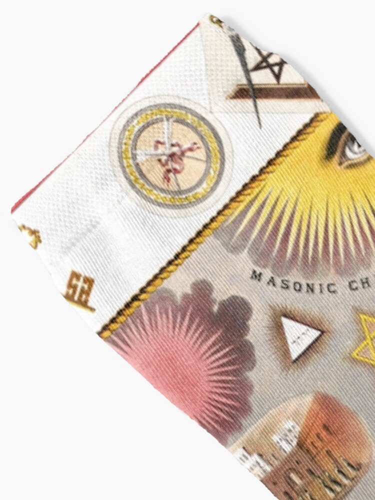 "Vintage Masonic poster - Masonic chart of the Scottish rite" Socks for ...
