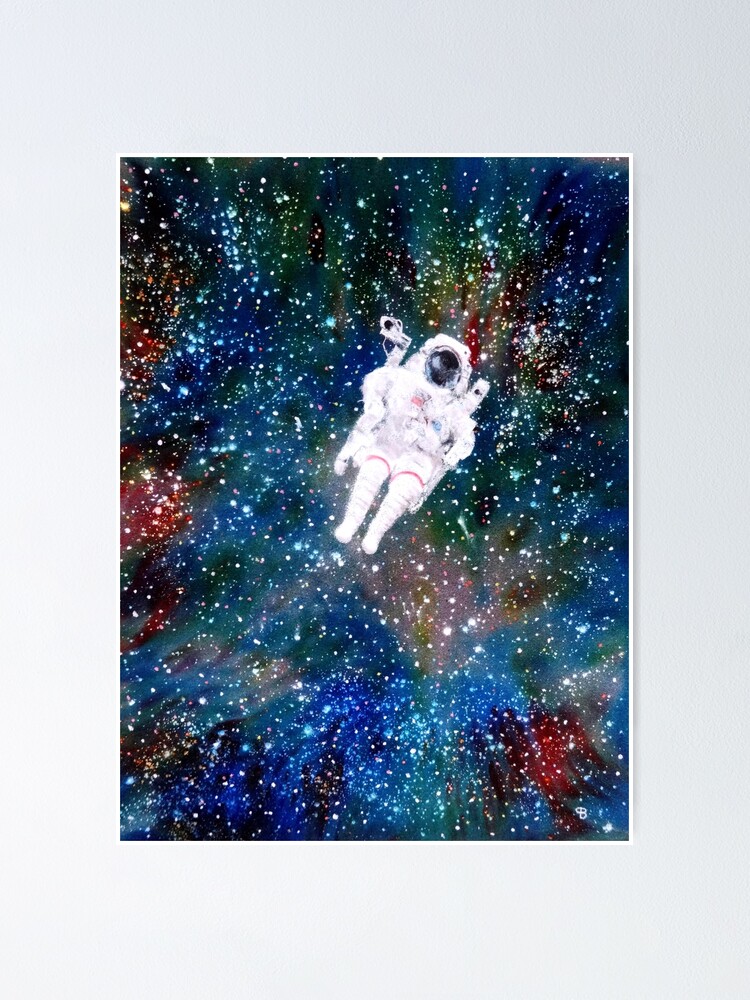 "Spaceman Free Floating" Poster by Bagsyrose | Redbubble
