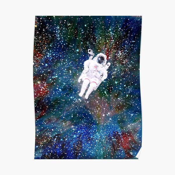 "Spaceman Free Floating" Poster by Bagsyrose | Redbubble