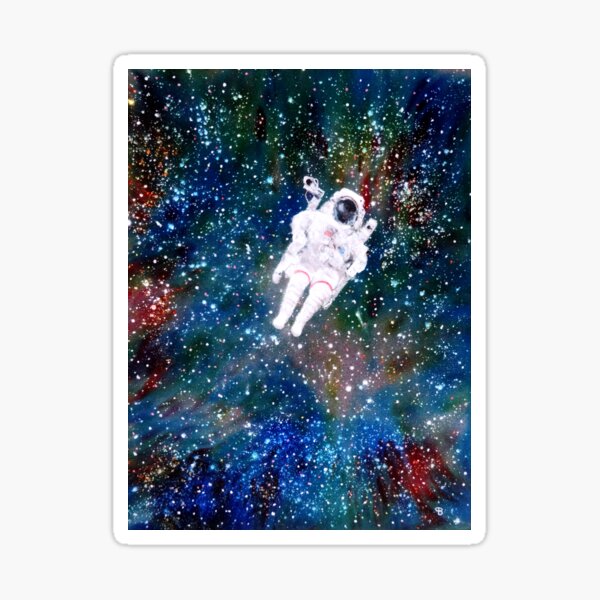 "Spaceman Free Floating" Sticker by Bagsyrose | Redbubble