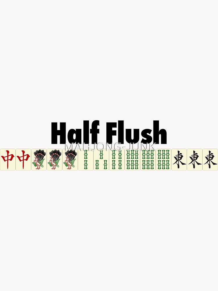 Pegatina «Half Flush- 混 一色 -» de MAHJONG-JUNK | Redbubble