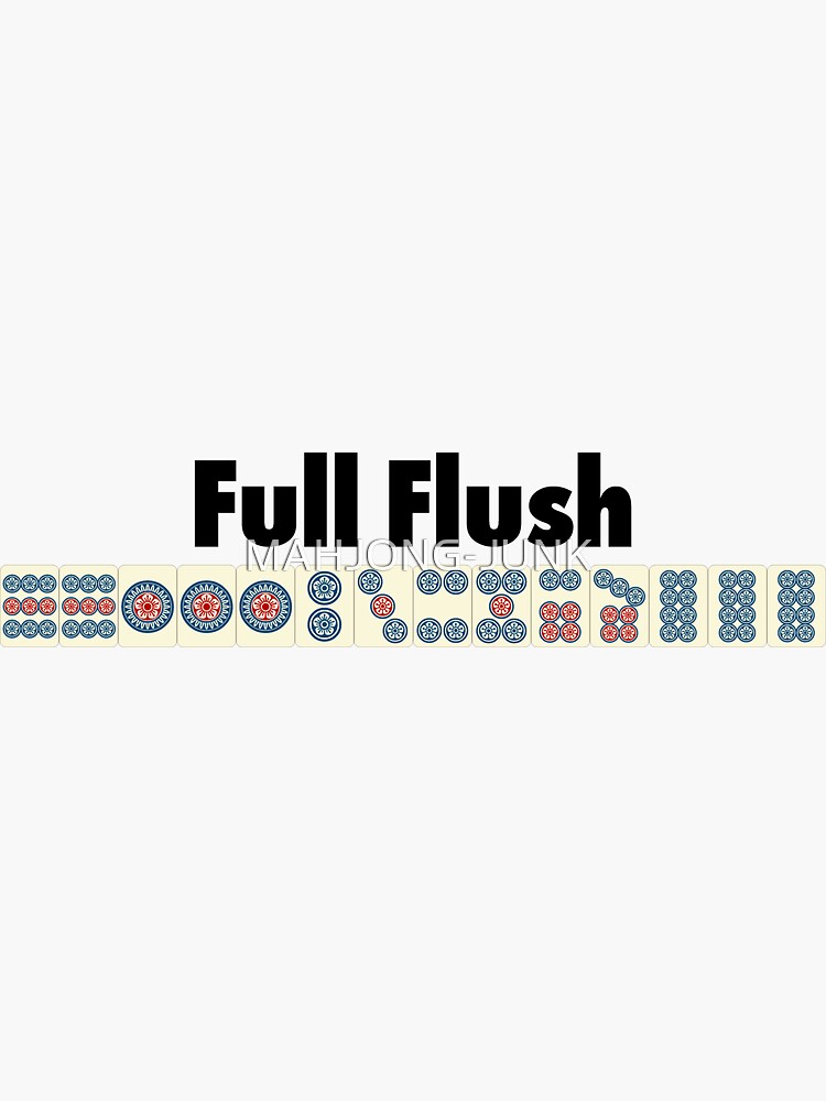 "Full Flush-清一色-" Sticker for Sale by MAHJONG-JUNK | Redbubble