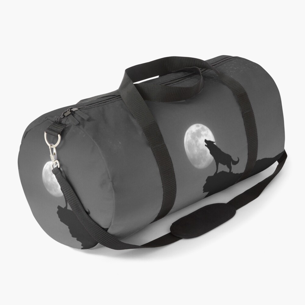 "Iconic lone mountain wolf duffle bag" Duffle Bag by 6059 | Redbubble