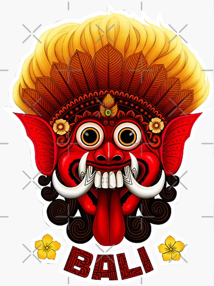 "Barong Bali Indonesia 01" Sticker for Sale by rdc-project | Redbubble