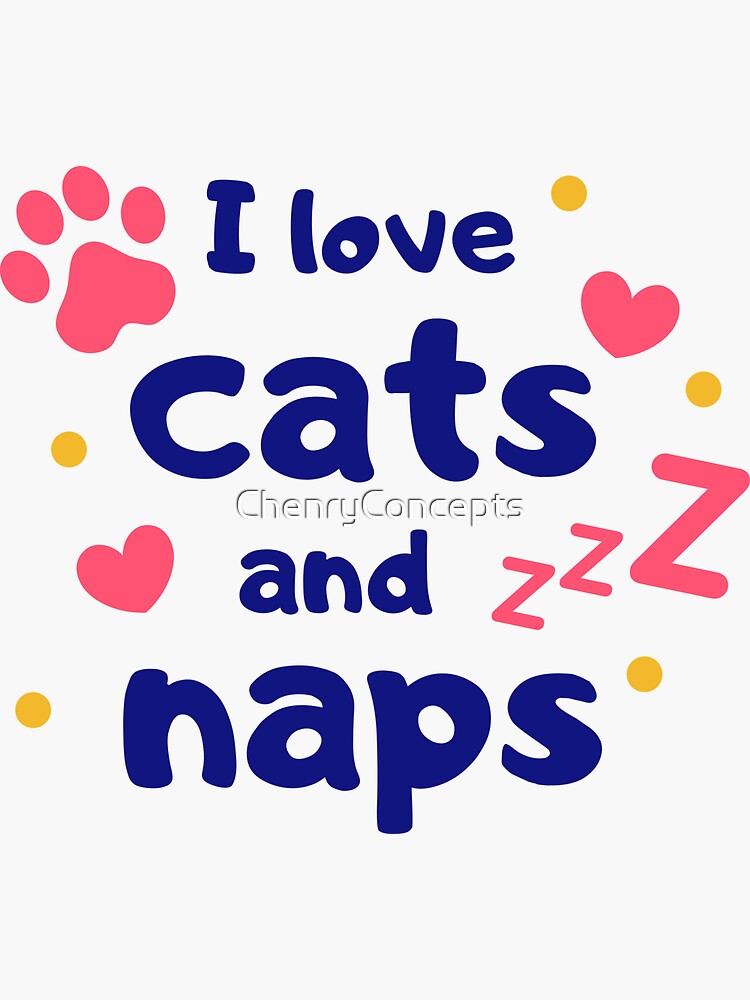"Cat Naps" Sticker by ChenryConcepts | Redbubble