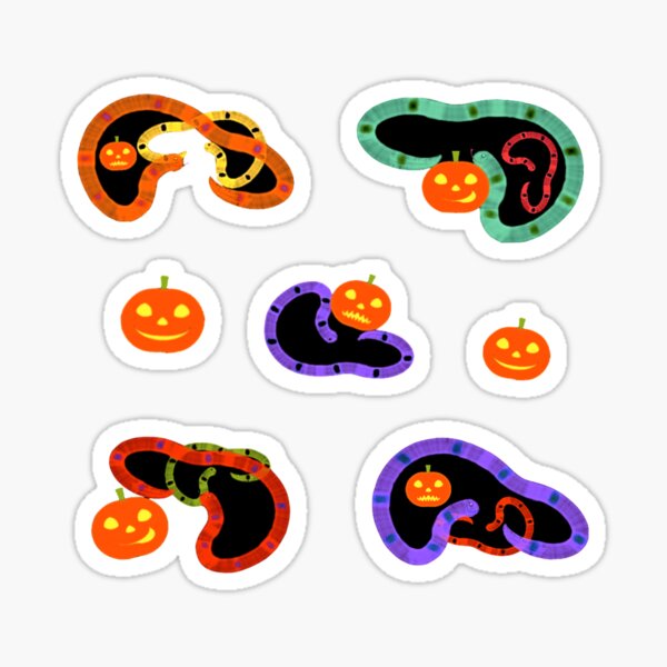 "Spirit snakes and pumpkins halloween style" Sticker for Sale by ...