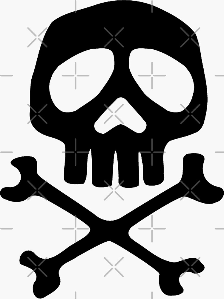 "Space pirate Captain Harlock Skull by Leiji Matsumoto, 1978" Sticker ...