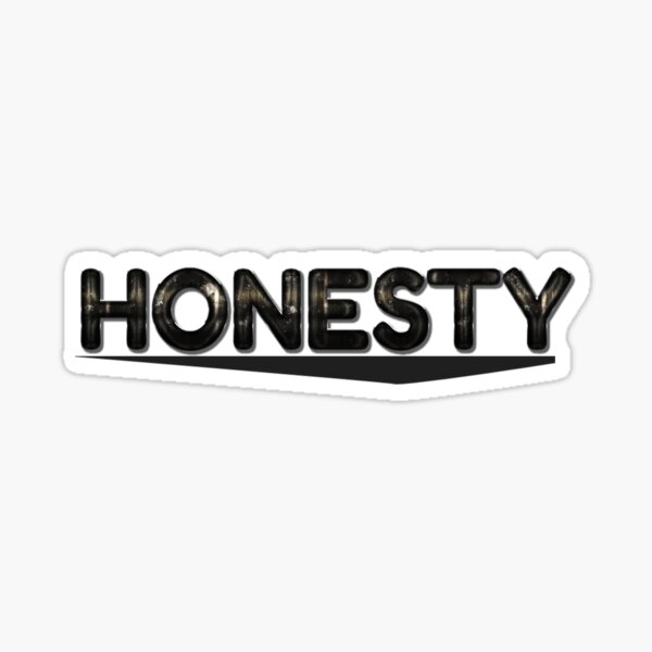"Honesty Unique Design - Black" Sticker for Sale by Gabsco | Redbubble