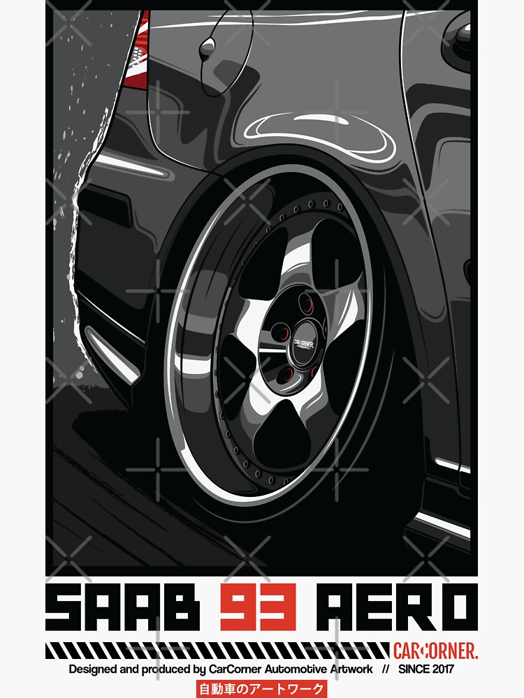 "Saab 93 Aero - CarCorner" Sticker for Sale by Car-Corner | Redbubble