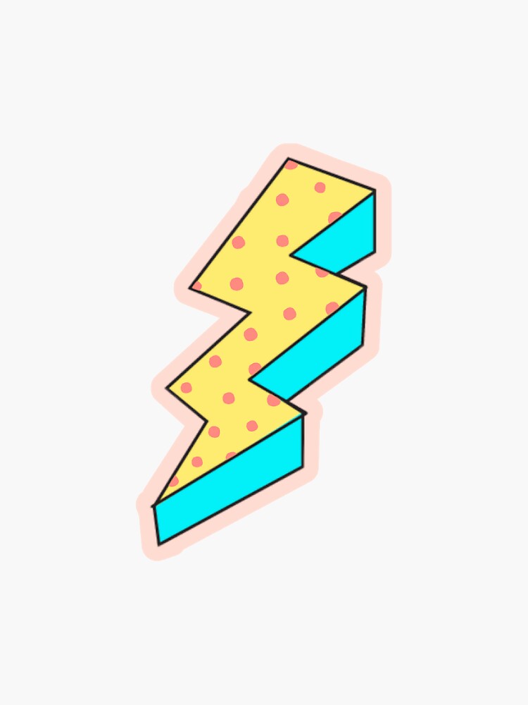 "spotty cute lightning strike " Sticker for Sale by BumbleAesthetic ...