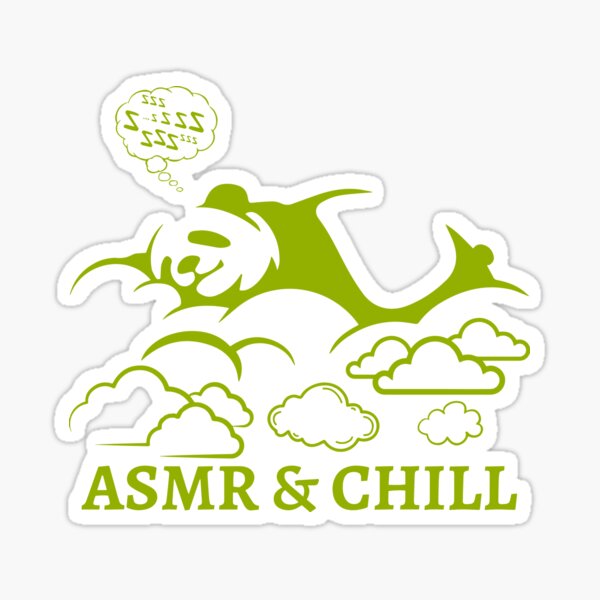 "Asmr panda sleeping in clouds - asmr and chill " Sticker for Sale by ...