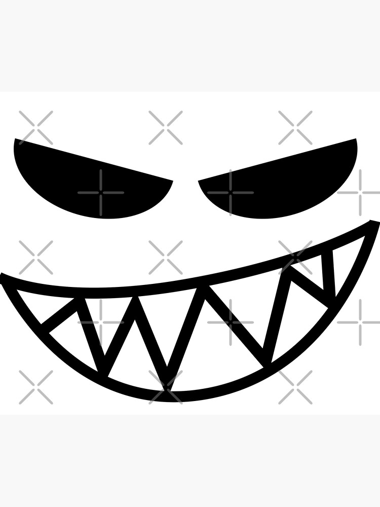 "Sharp-Toothed Smirky Face" Poster for Sale by ArashiiGames | Redbubble