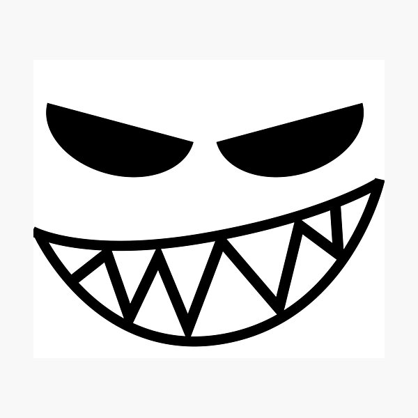 "Sharp-Toothed Smirky Face" Photographic Print by ArashiiGames | Redbubble