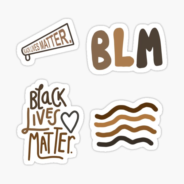 "BLM Sticker Pack- All proceeds to BLM" Sticker for Sale by ...