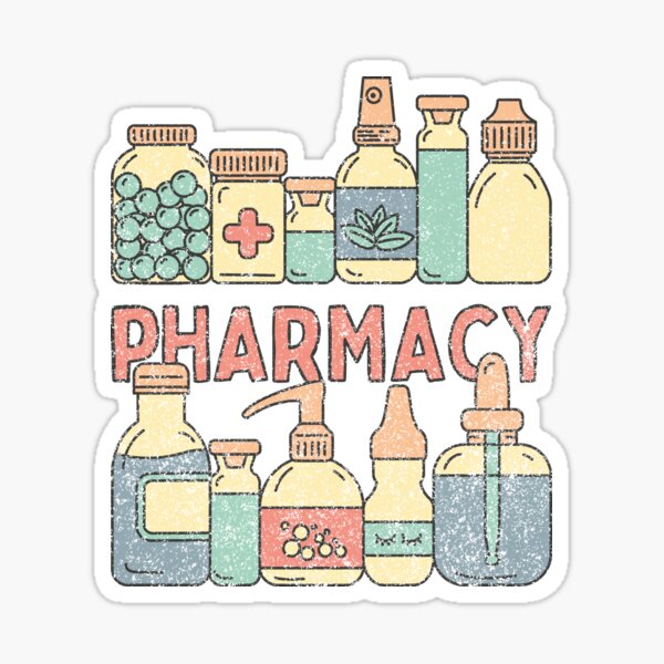 "Pharmacy red" Sticker by Eenig | Redbubble