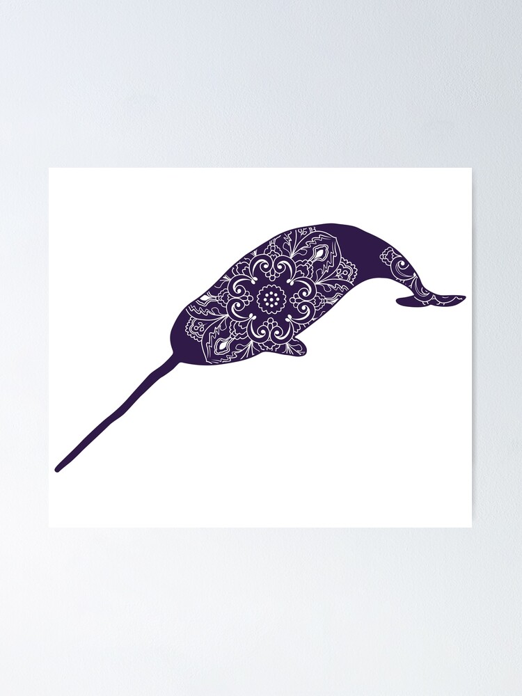 Póster «Mandala de ballena narval» de DesignsofWhimsy | Redbubble