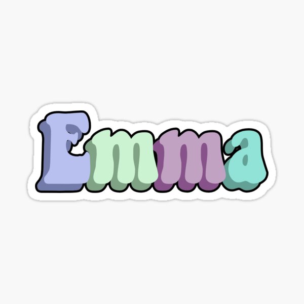 " Name (Emma)" Sticker for Sale by crazyboltshop | Redbubble