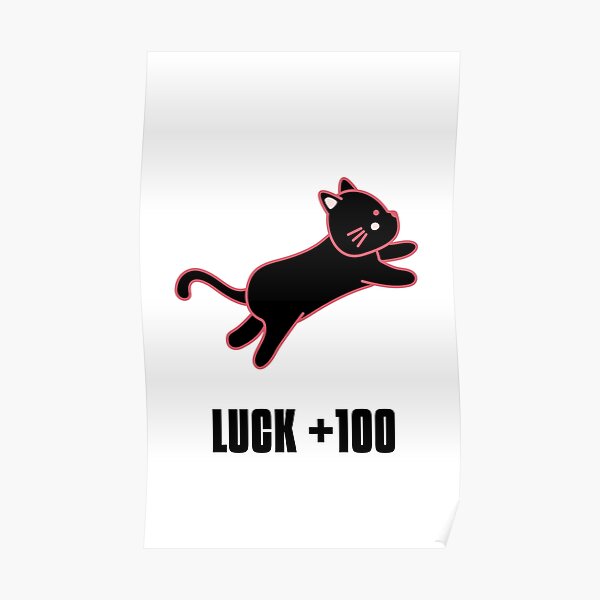 "Cute Black Cat Good Luck" Poster by SimplyAverage | Redbubble