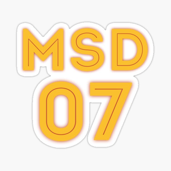"MSD 7" Sticker by pushpamp | Redbubble