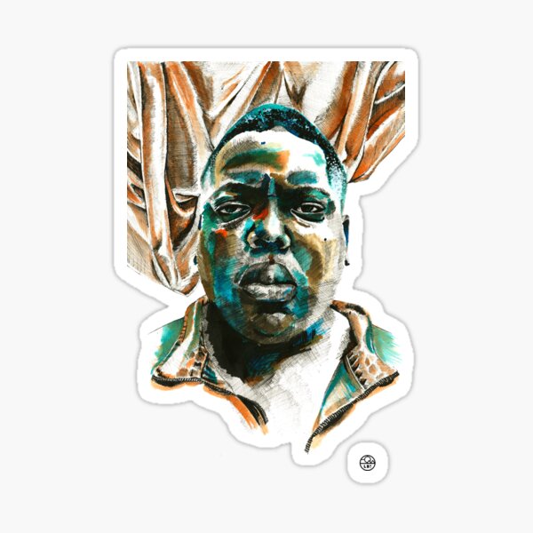 "Notorious Portrait" Sticker by LoicBrDesign | Redbubble