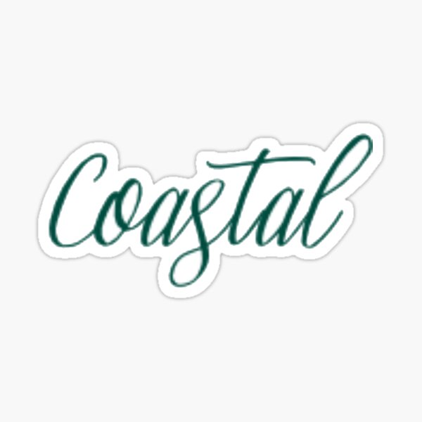 "Cursive Coastal " Sticker for Sale by hope-fish | Redbubble