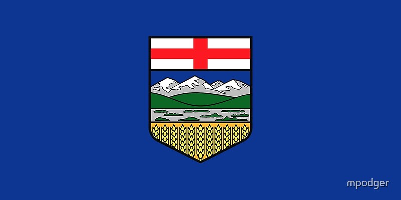 "Alberta Flag Gifts, Stickers, Masks & Products" by mpodger | Redbubble