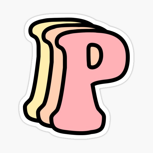 "Pink Aesthetic Groovy Letter P" Sticker by CaitlinCerys | Redbubble