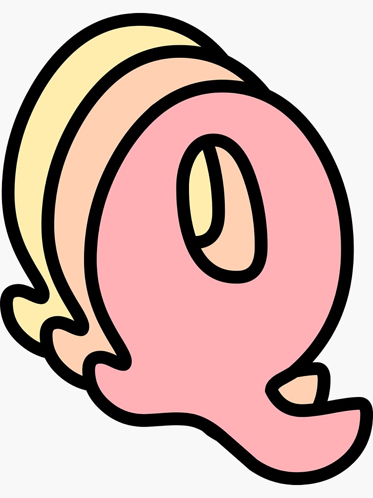 "Pink Aesthetic Groovy Letter Q" Sticker by CaitlinCerys | Redbubble