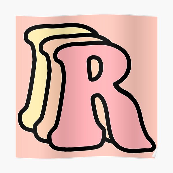 "Pink Aesthetic Groovy Letter R" Poster by CaitlinCerys | Redbubble