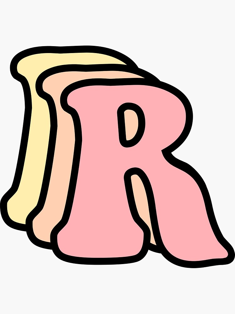 "Pink Aesthetic Groovy Letter R" Sticker for Sale by CaitlinCerys ...