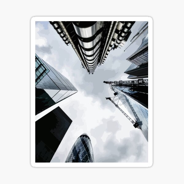 "London towers look up" Sticker by am-mantilla2156 | Redbubble