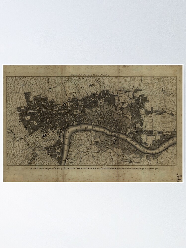 "London Map 1777" Poster for Sale by albob77 | Redbubble