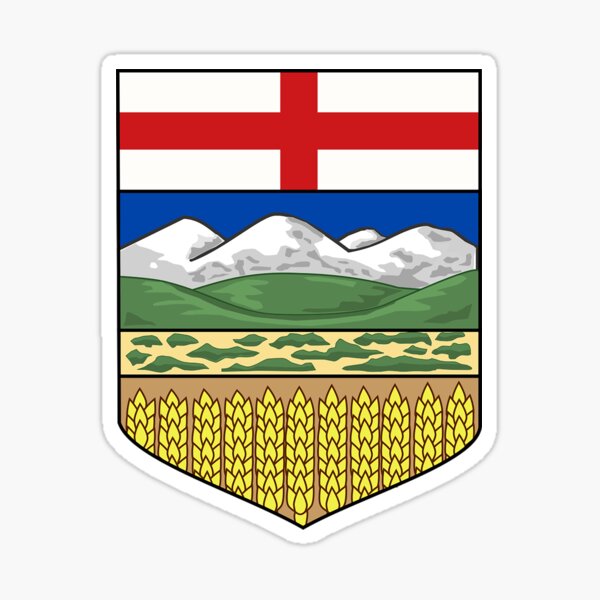 "Alberta Flag Gifts, Stickers, Masks & Products (GF)" Sticker by ...