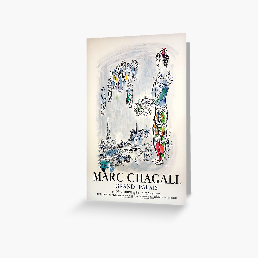 "Marc Chagall - Exhibition poster 1969" Greeting Card for Sale by ...