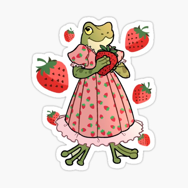 "Strawberry Frog" Sticker by iampompeii | Redbubble
