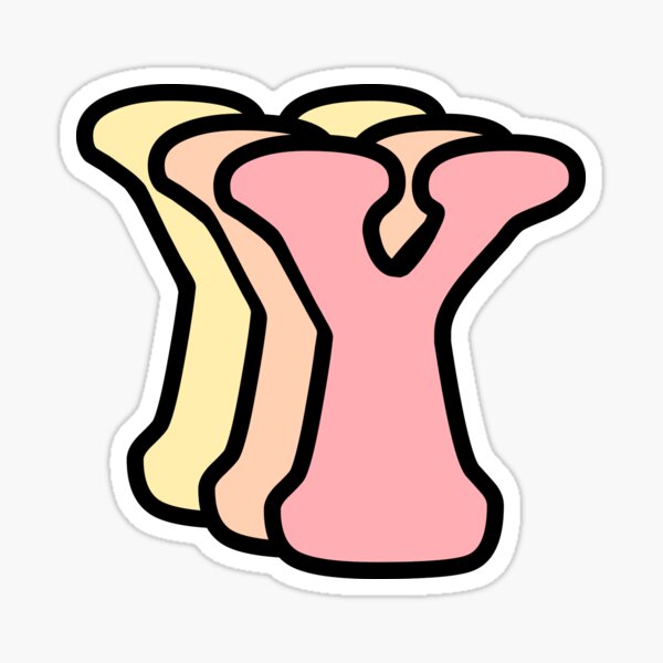 "Pink Aesthetic Groovy Letter Y" Sticker for Sale by CaitlinCerys ...