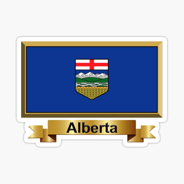 "Alberta Flag Gifts, Stickers, Masks & Products (N)" Sticker for Sale ...