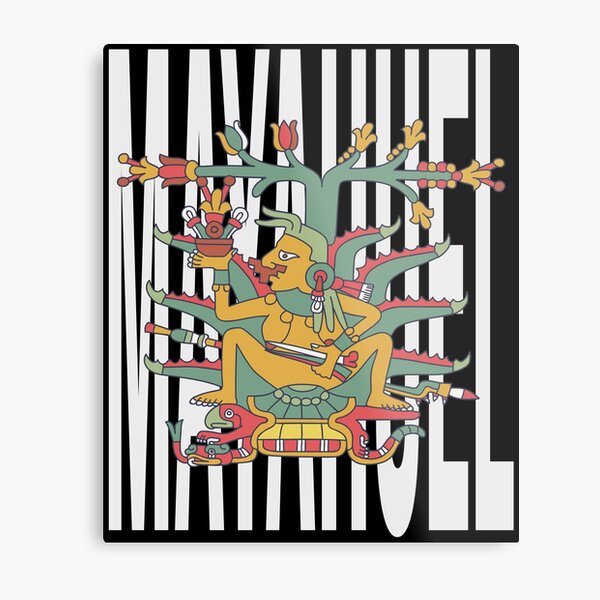 "Mayahuel - Aztec Goddess of Maguey or Agave - Large Text" Metal Print ...