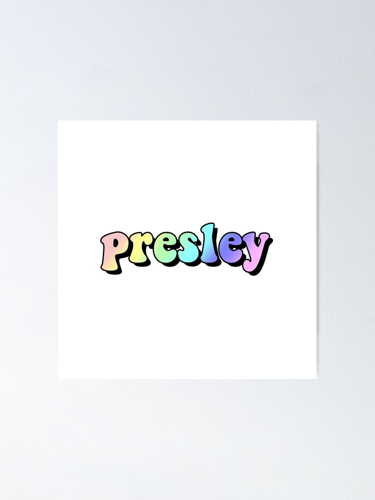 "aesthetic rainbow presley name" Poster by STAR10008 | Redbubble