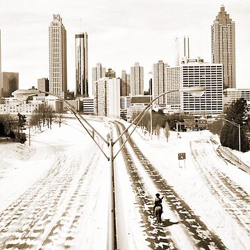 "Atlanta Snowpocalypse 2014 - Rick Grimes on Freedom Parkway" Greeting ...